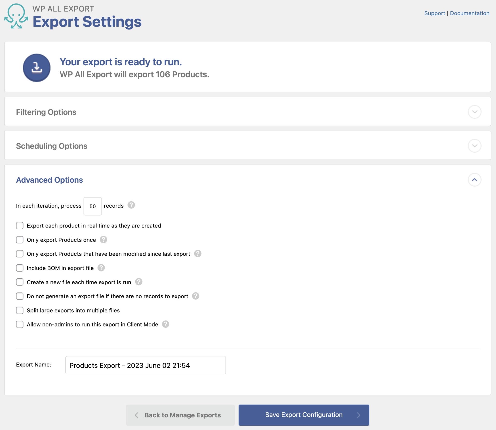 WordPress Export Settings Explained - WP All Import