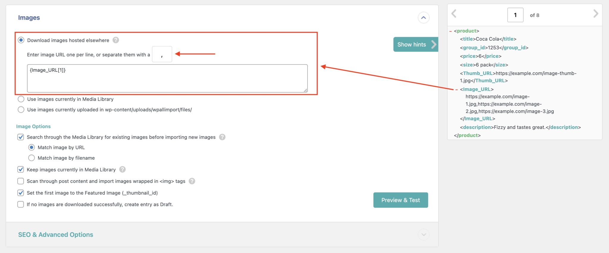 Import Variable Numbers of Images Per Post - WP All Import