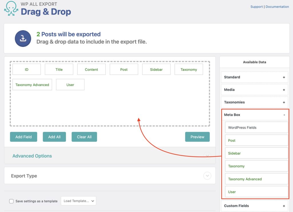 How to Export Meta Box WordPress Fields - WP All Import